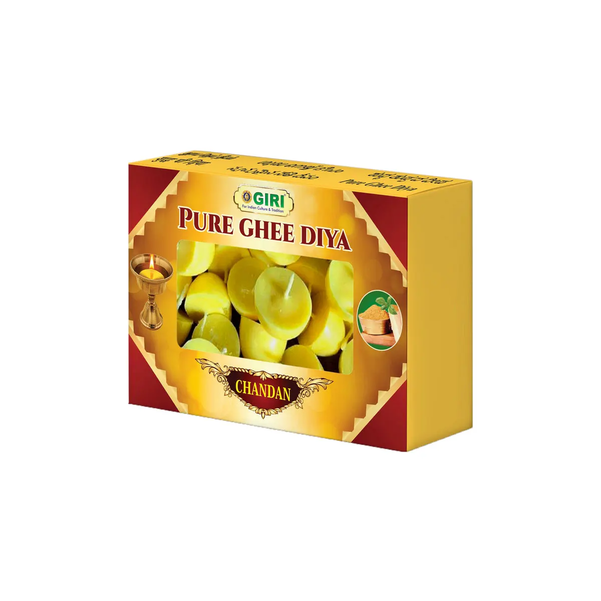 Giri Pure Ghee Diya - 20 Pcs | Ghee Wicks/ Diya Batti/ Jyot Batti/ Ghee ...