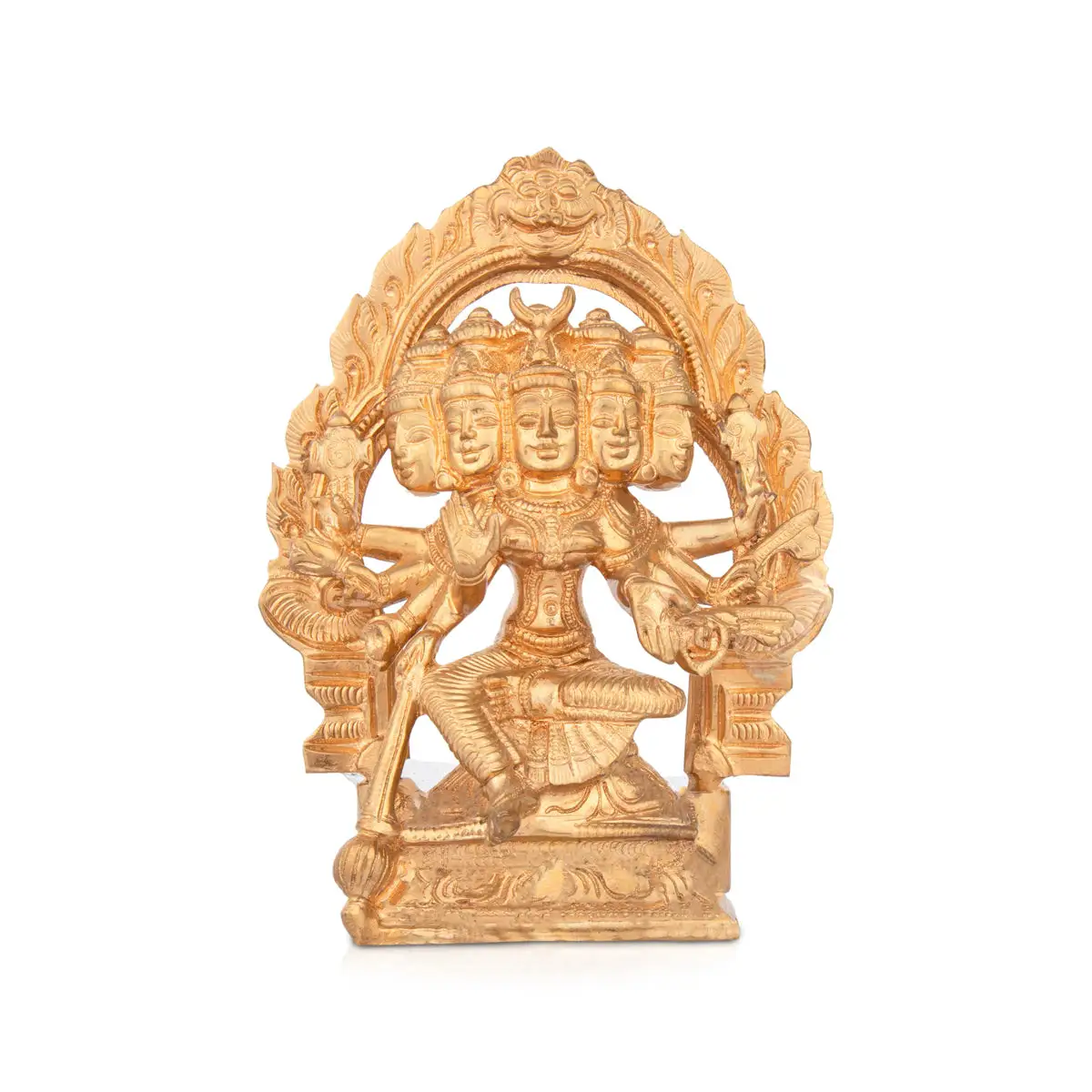 Gayatri Murti with Arch - 6 x 4.75 Inches | Panchaloha Statue/ Gayatri ...