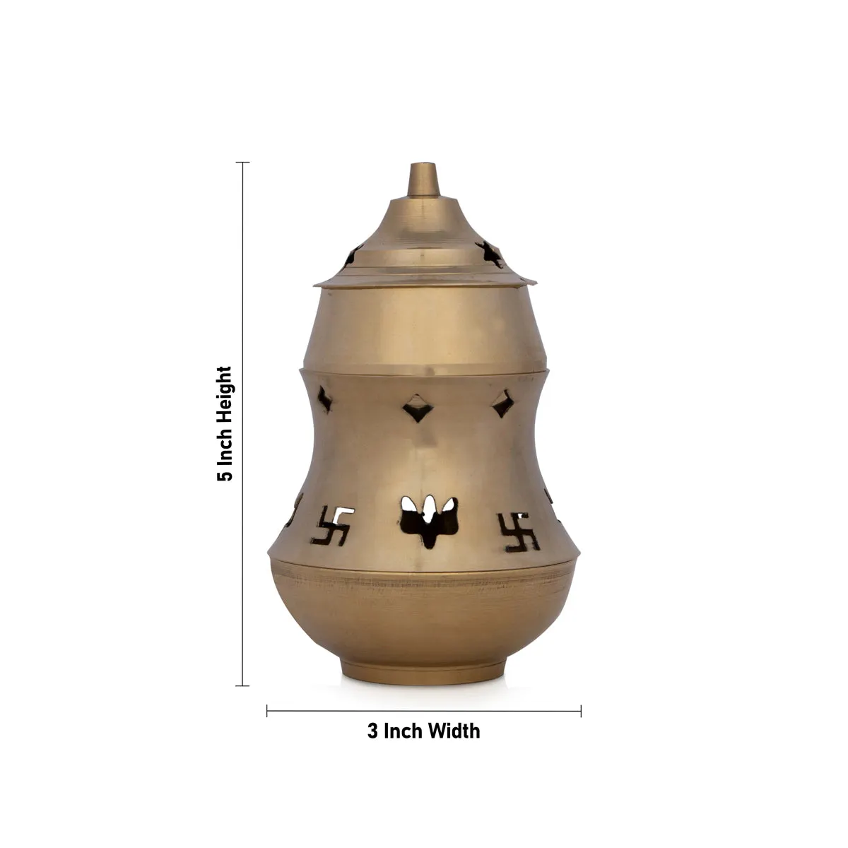 Nanda Deep with Camphor Lamp - 5 x 3 Inches | Brass Lamp/ Vilakku for ...