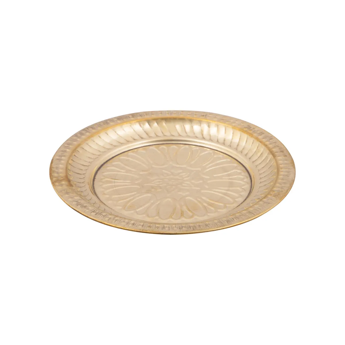 Brass Plate - 7 Inches | Beading Design Thali Plate/ Pooja Plate for ...