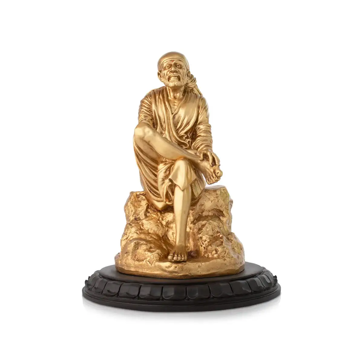 Saibaba Statue â€“ 10 x 7 Inches | Shirdi Sai Baba Idol/ Gold Polish ...