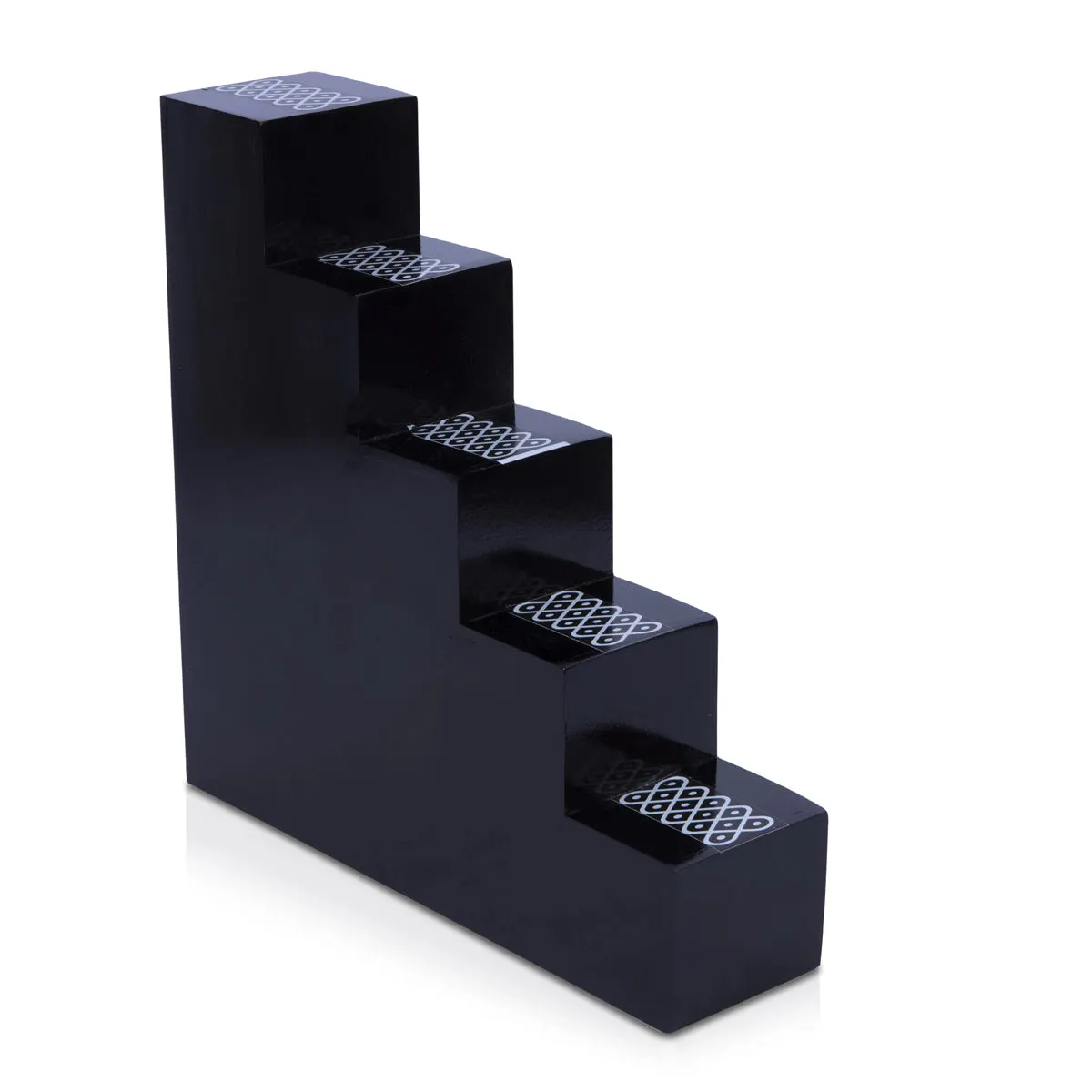 Deepam Stand - 12 x 3 Inches | Wooden Deep Stand/ 5 Step with Kolam ...
