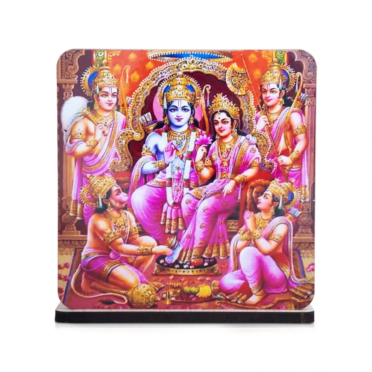 Ram Darbar Photo Frame Stand - 4 x 3.75 Inches | Ram Parivar Photo ...