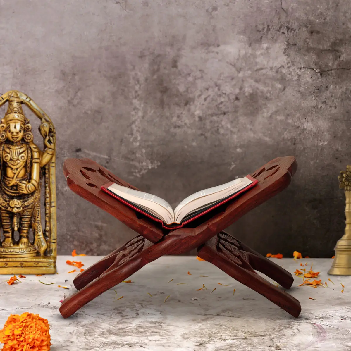 Wooden Rehal - 5 x 10 Inches | Angoori Design Rehal Stand/ Handcrafted ...