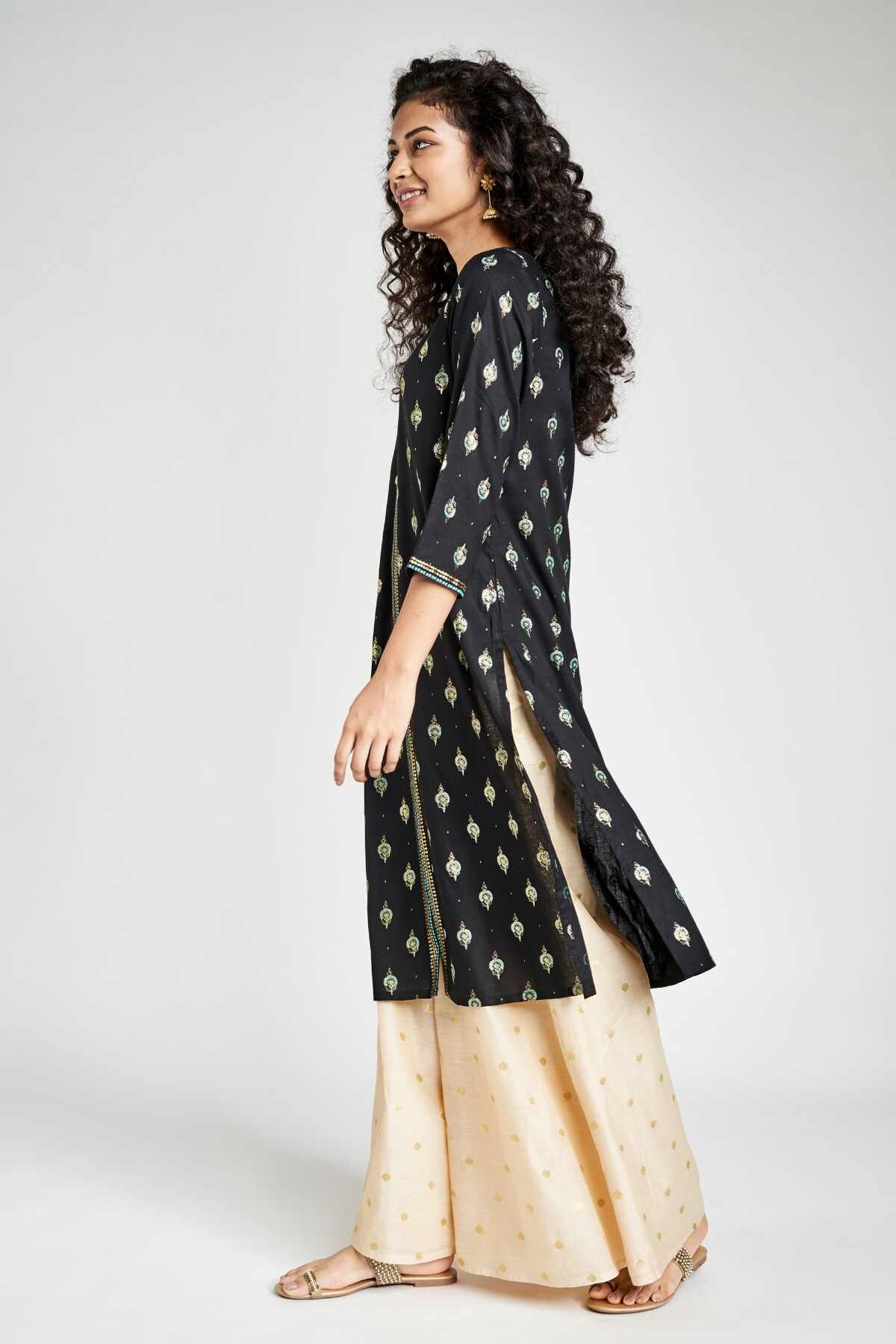 Global Desi Black Kurta