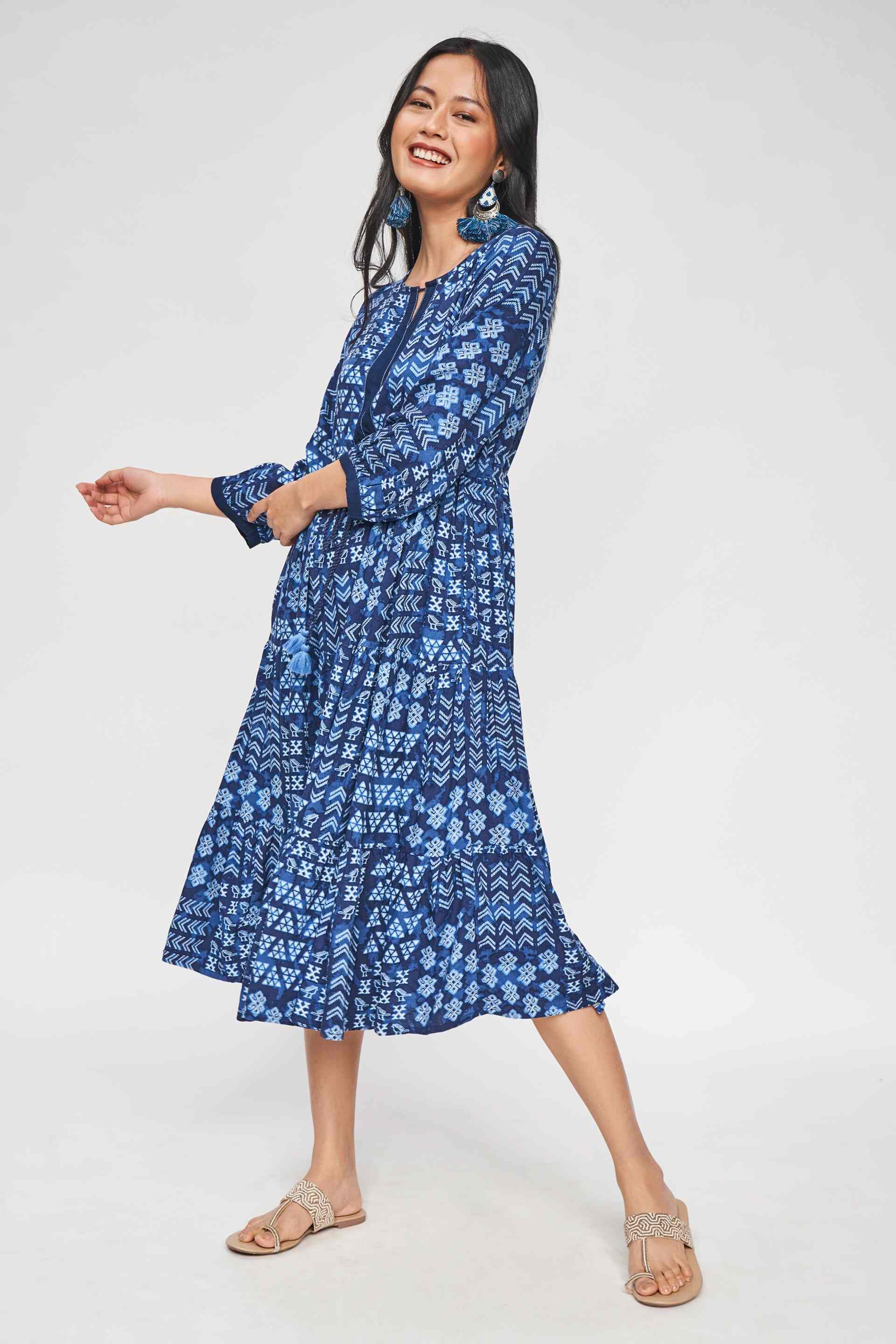 Yellow Floral Gathers Or Pleats Fit & Flare Kurta