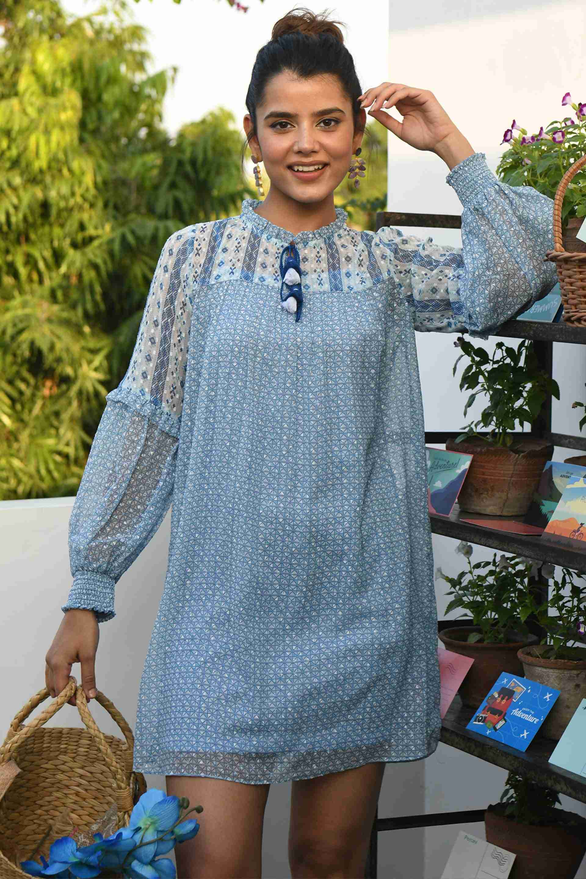 Global Desi Blue Tunic