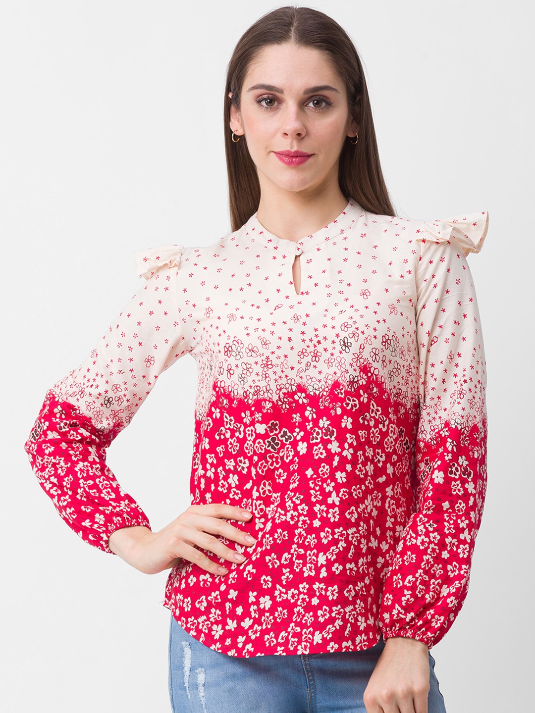 Globus Red Printed Top