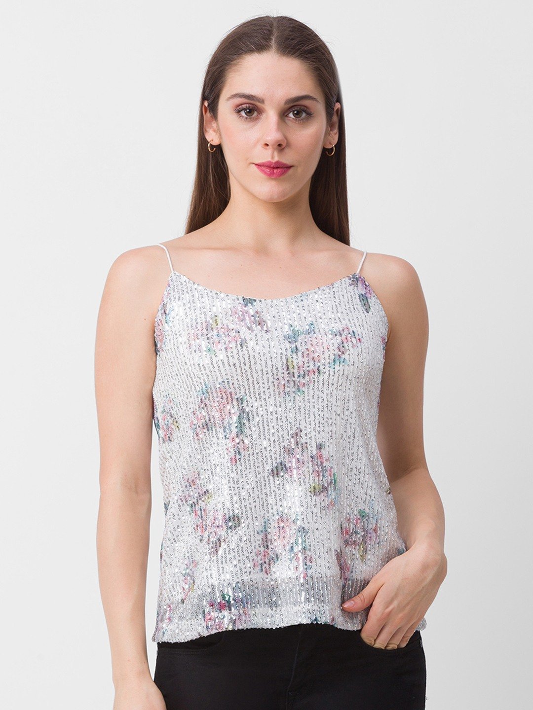 Globus White Embellished Top