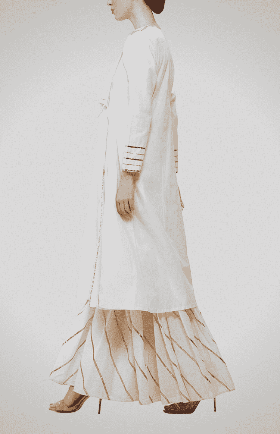 Off-White Angarkha Styled Tunic