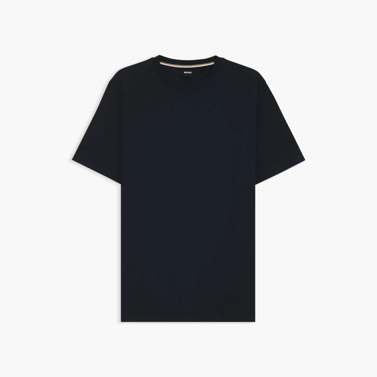 Cotton Jersey T-Shirt With Ribbed Collar Detail