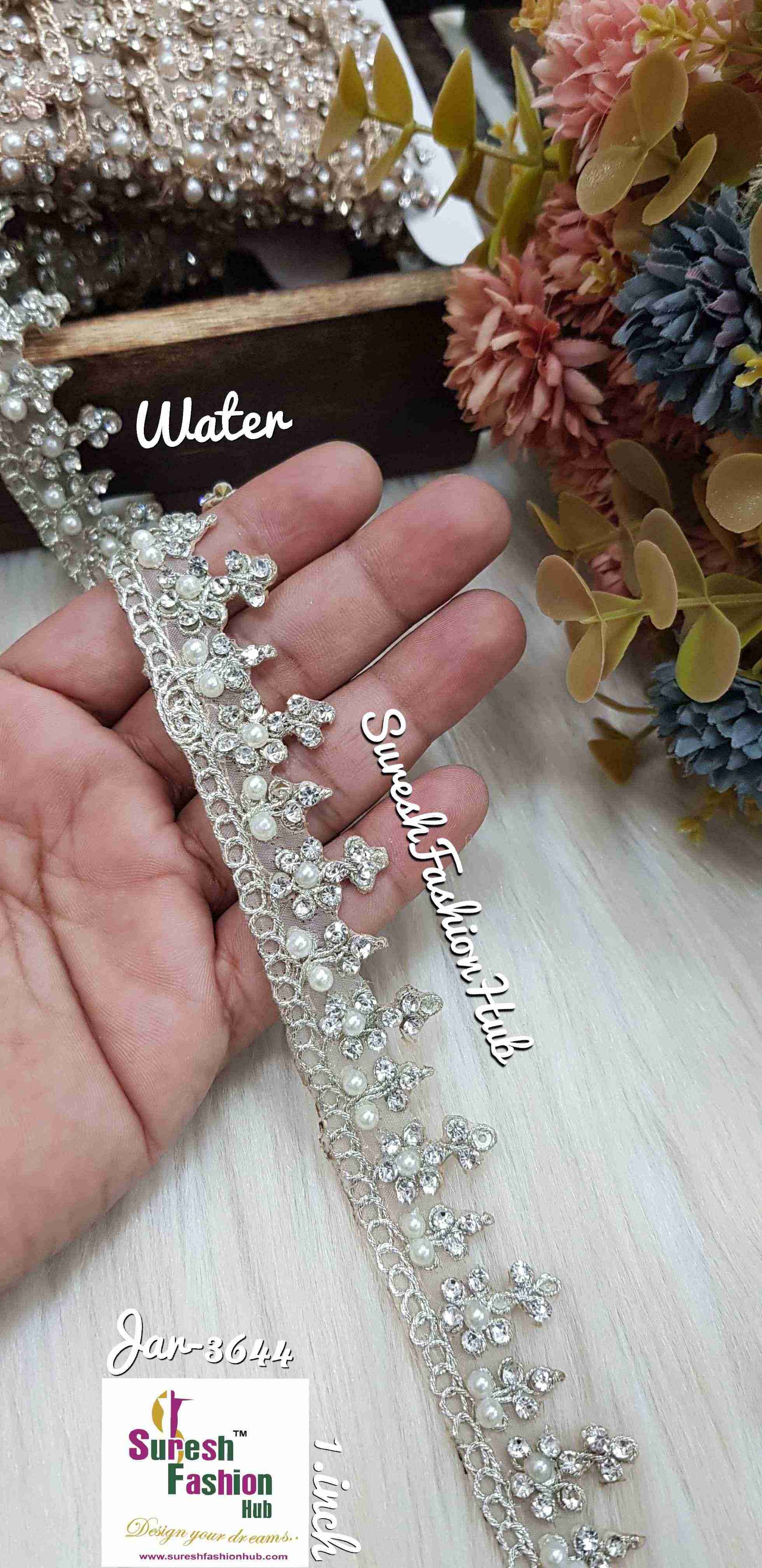 Water Gold Radiant Sparkle Pearl Trim