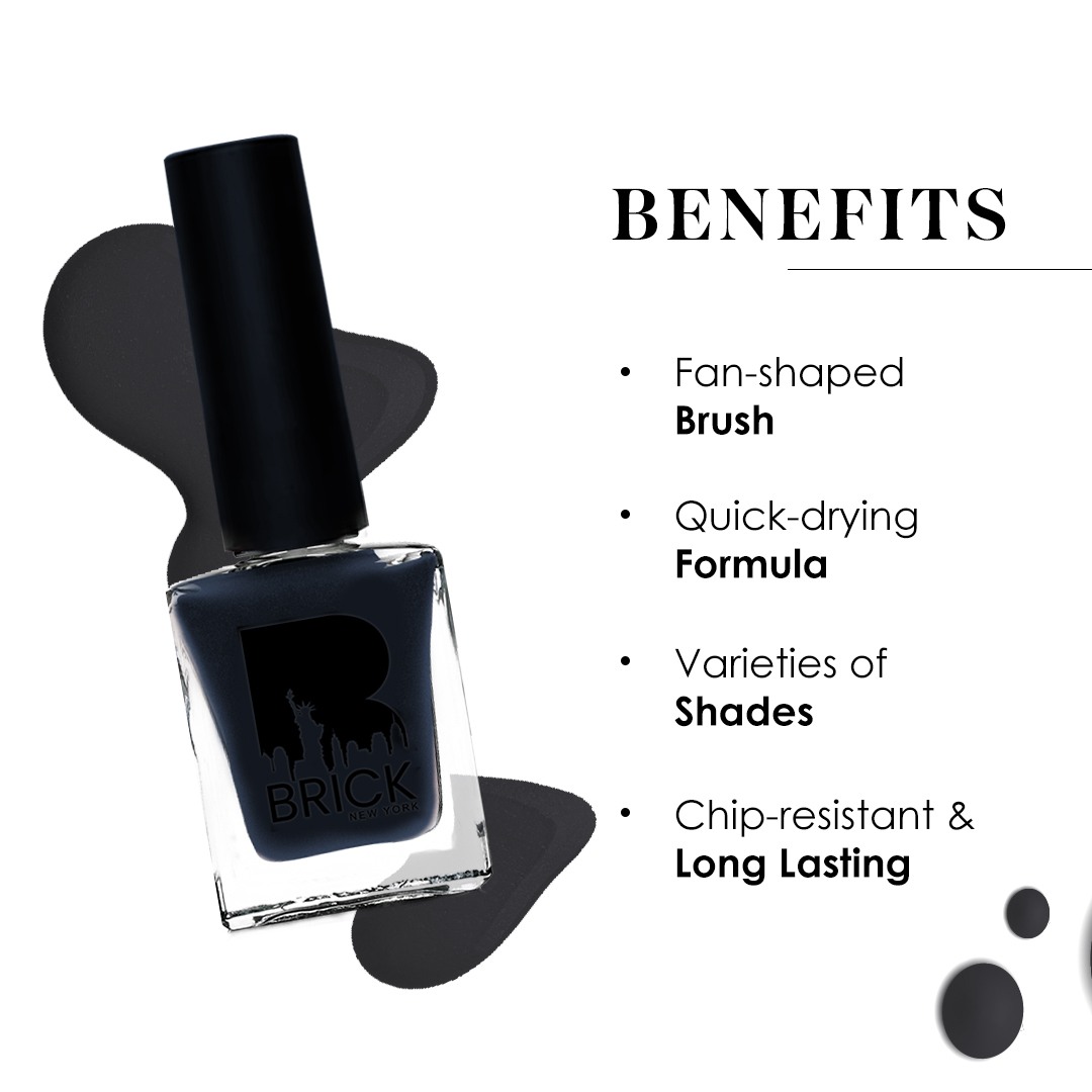 Brick New York Matte Nails Shadow Black 10
