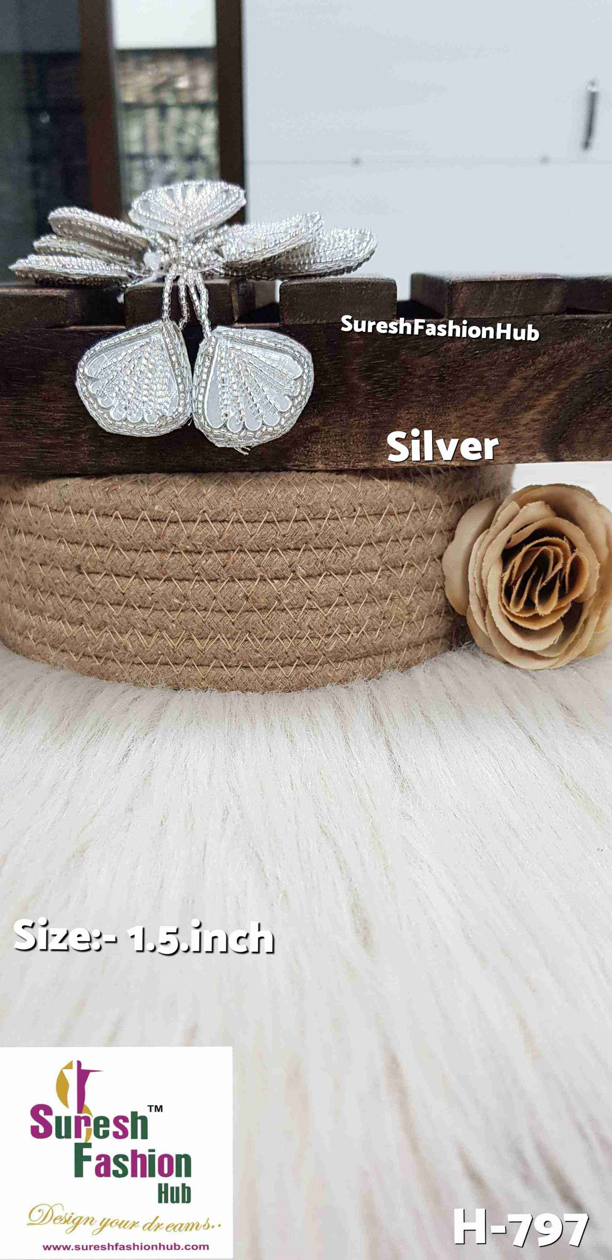 Sophisticated Silver Mirror Tassels - Designer Laces for Fashion ...