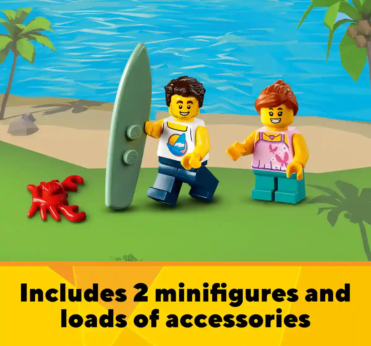 Creator 3in1 Surfer Beach House Building Kit by Lego Featuring Beach ...