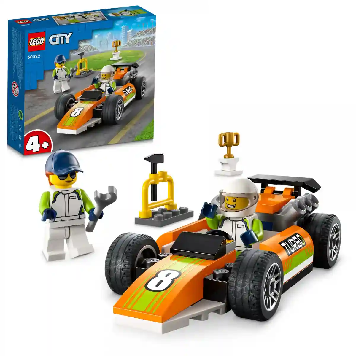 LEGO City Race Car 60322 Building Kit (46 Pieces)