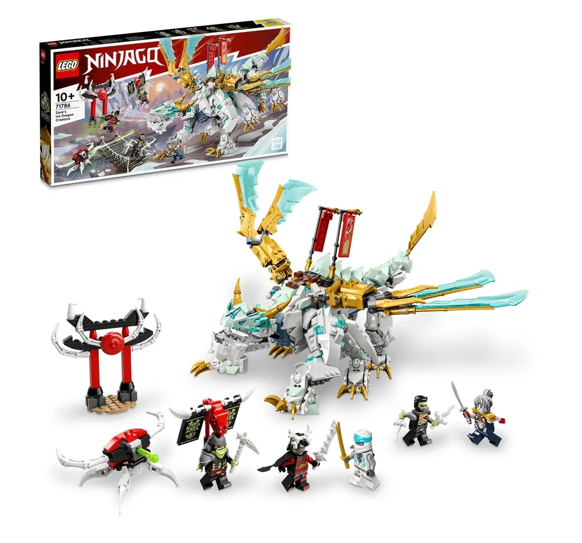 LEGO NINJAGO Zane’s Ice Dragon Creature 71786 Building Toy Set 973 ...