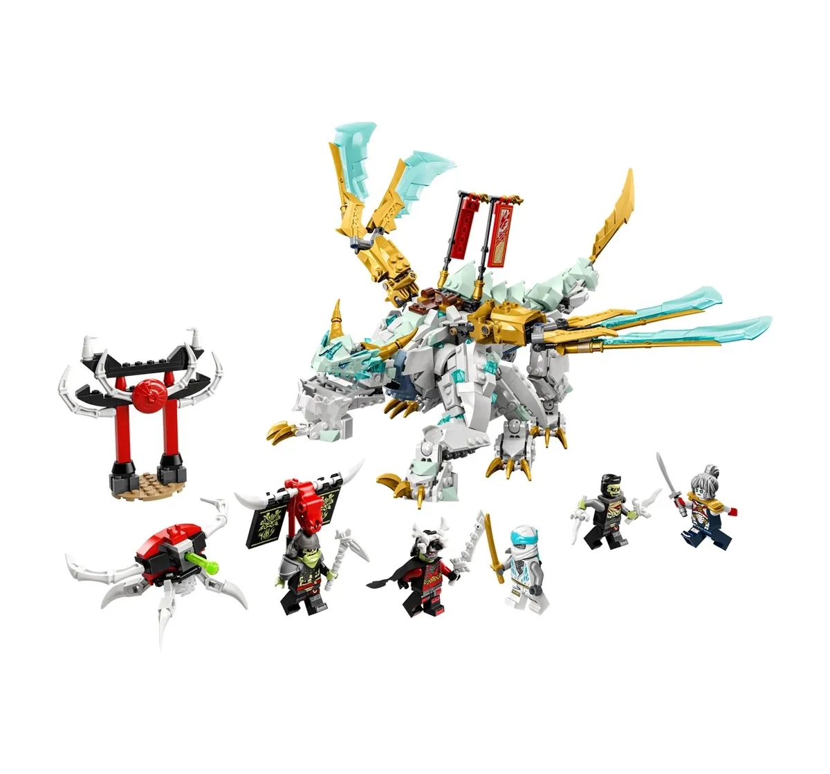 LEGO NINJAGO Zane’s Ice Dragon Creature 71786 Building Toy Set 973 ...