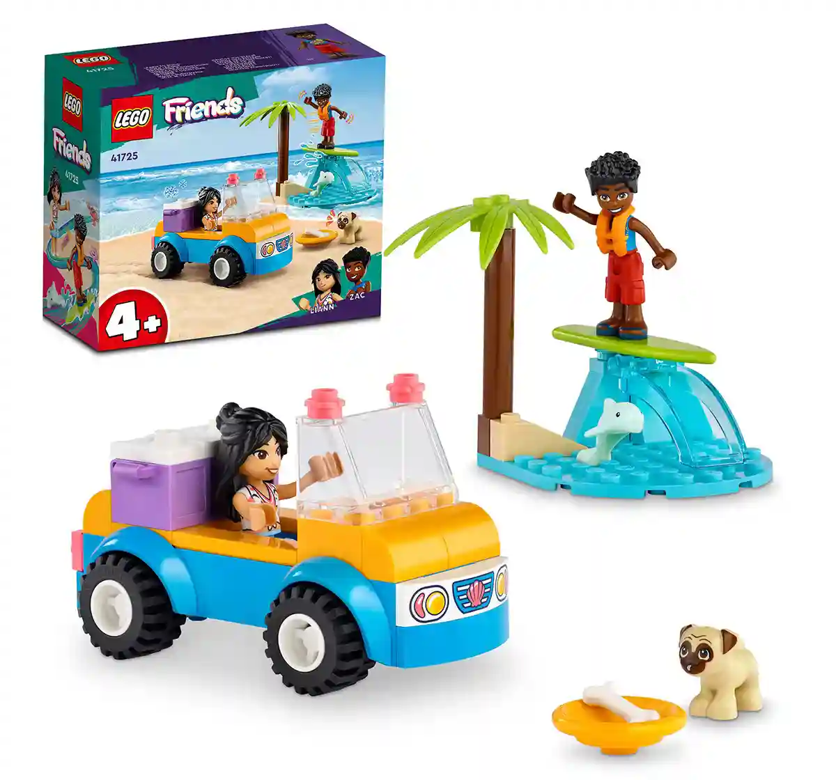 Lego Friends Beach Buggy Fun 41725 Building Toy Set (61 Pieces), 4Y+