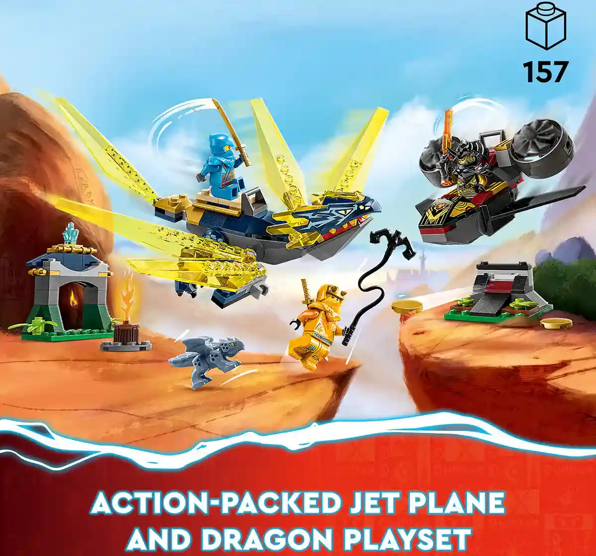 Lego Ninjago Nya And Arin’S Baby Dragon Battle 71798 Building Toy Set ...