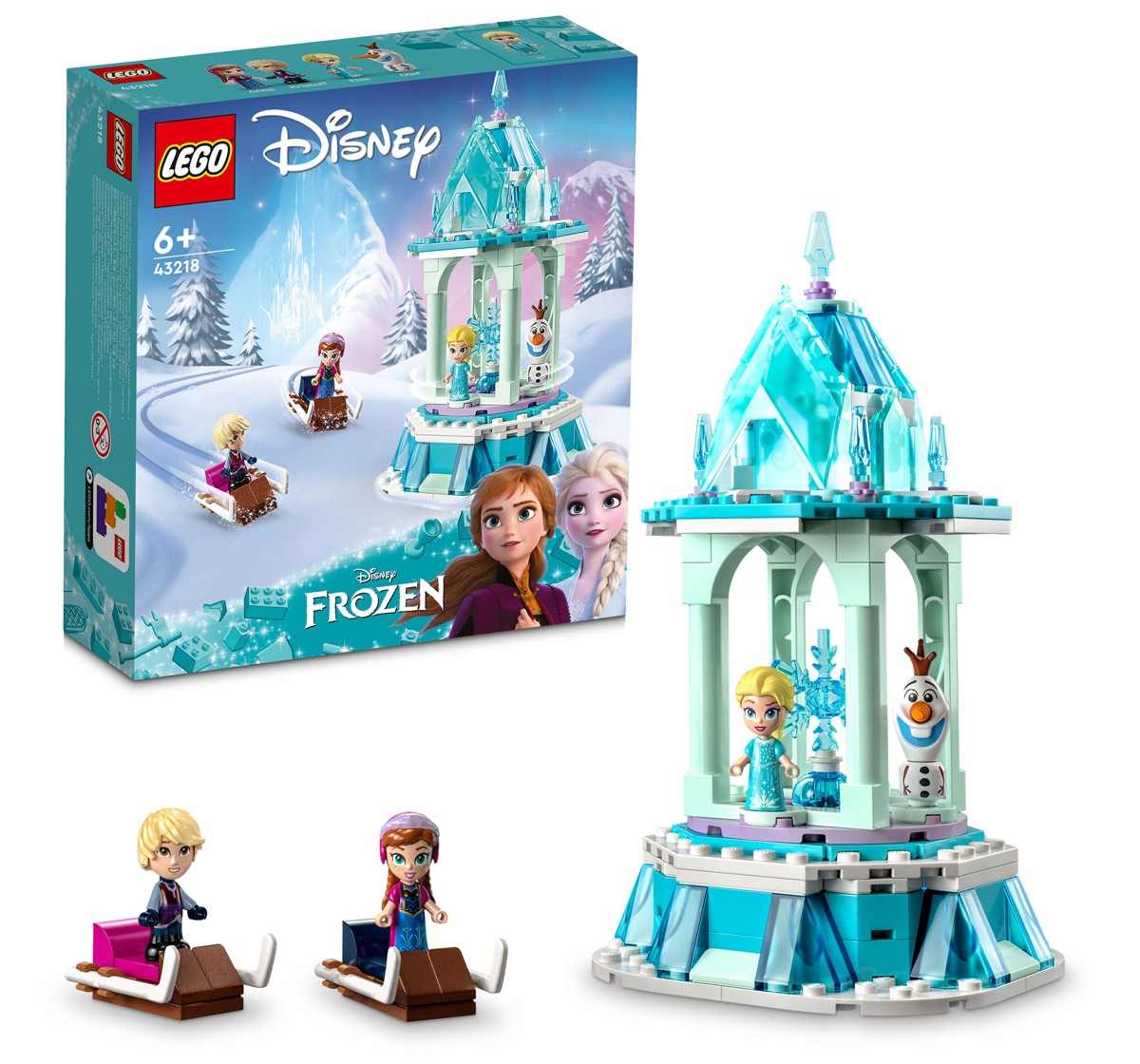 LEGO Disney Anna and Elsa’s Magical Carousel 43218 Building Toy Set (175 Pieces), 6Y+