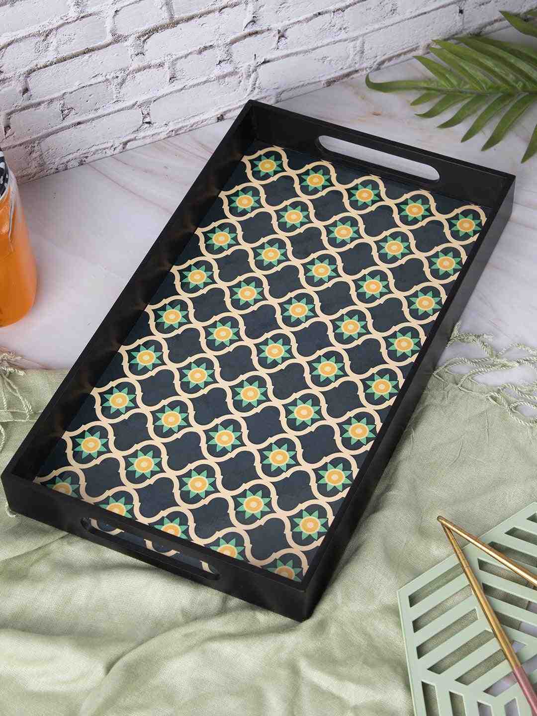 Market 99 Wooden Tray for Serving Dining Table Tray Serve Tea Snacks ...