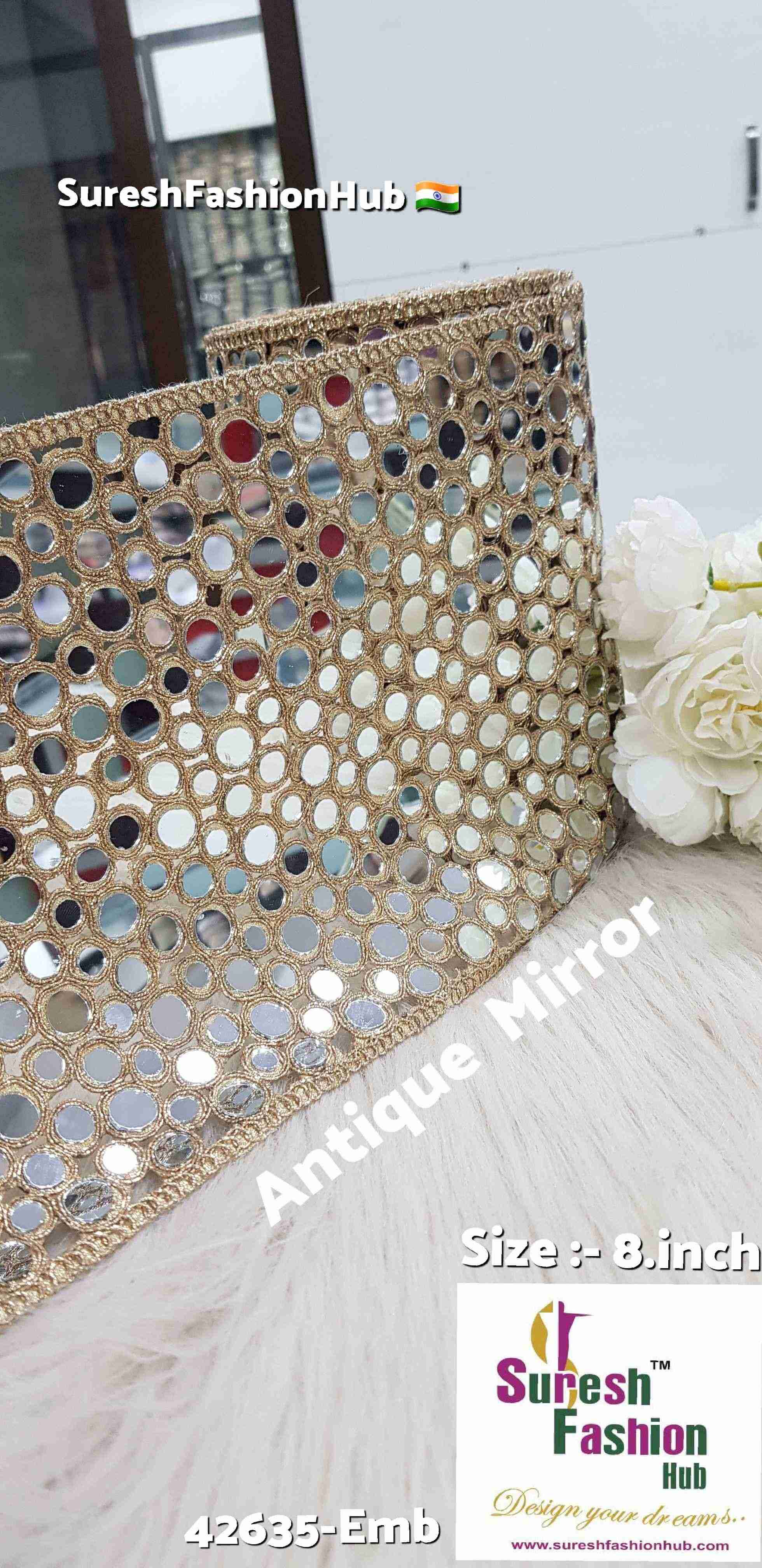 Luxurious Antique Mirror Lace - Suresh Fashion Hub | Suresh Fashion Hub ...