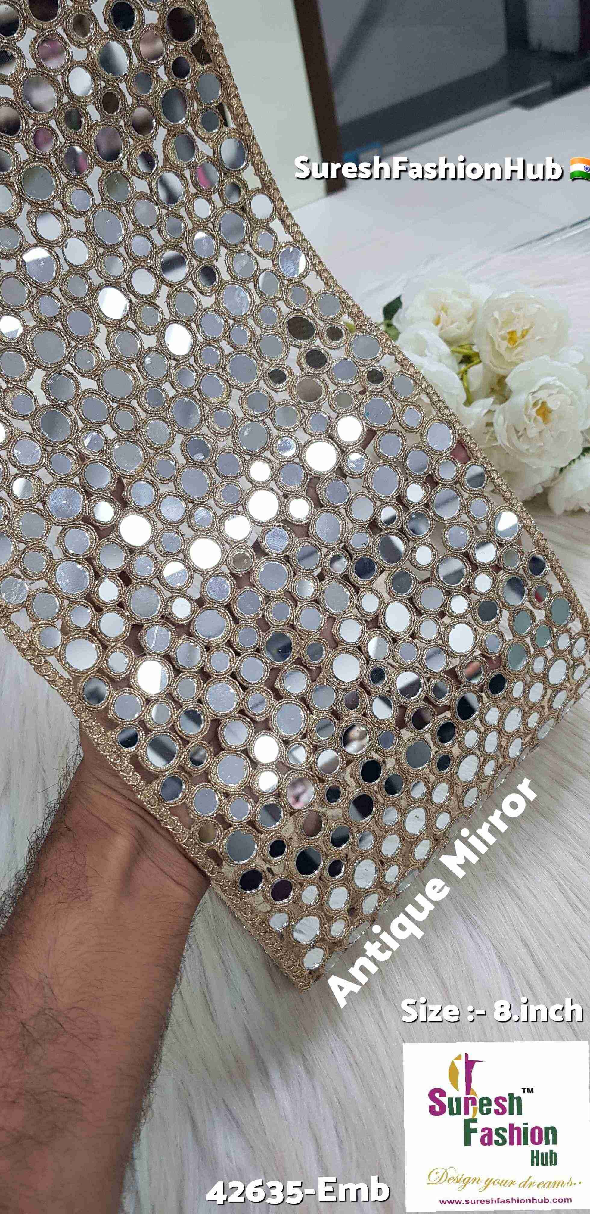 Luxurious Antique Mirror Lace - Suresh Fashion Hub