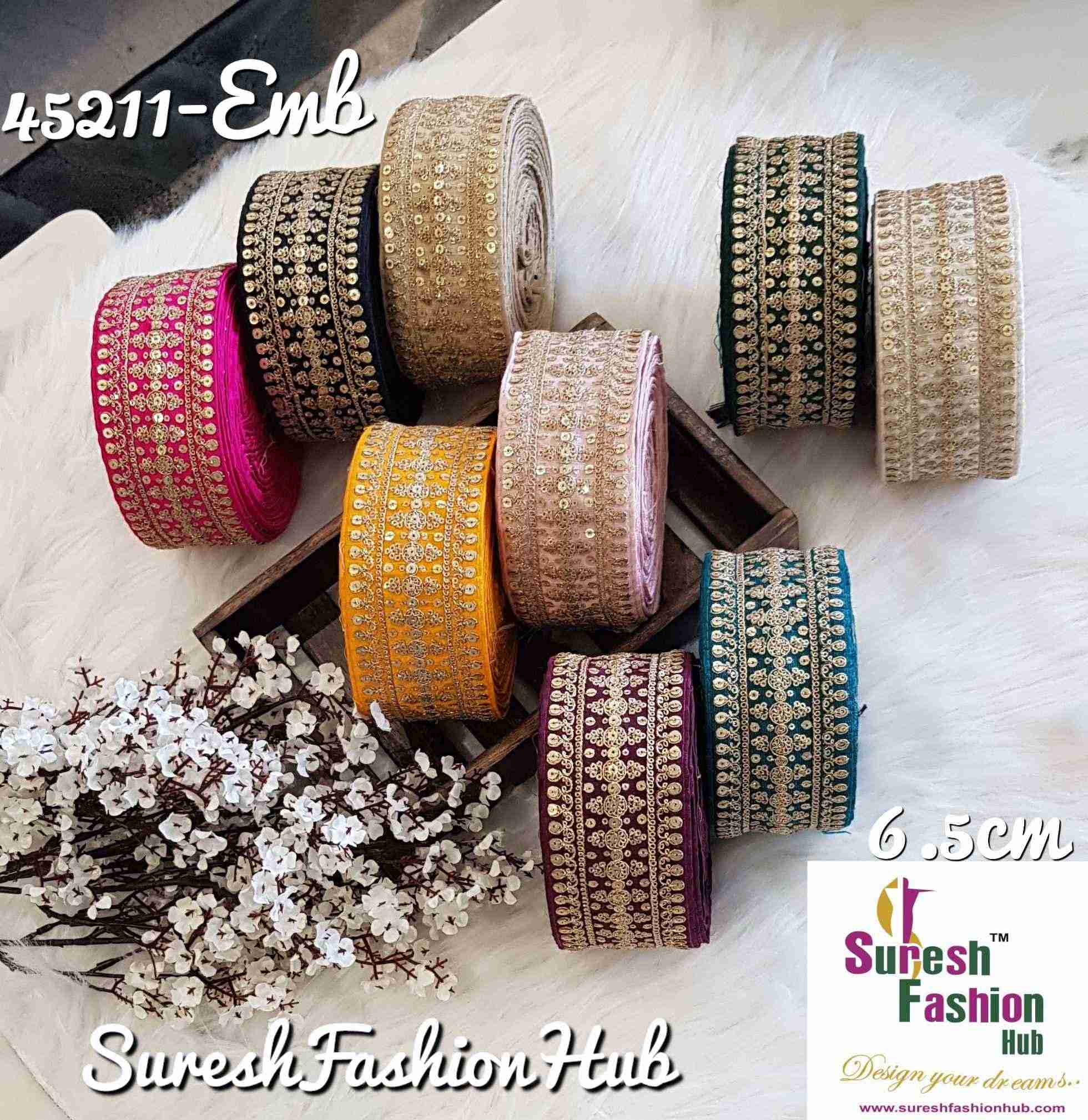 Royal vintage green bridal embroidered trim