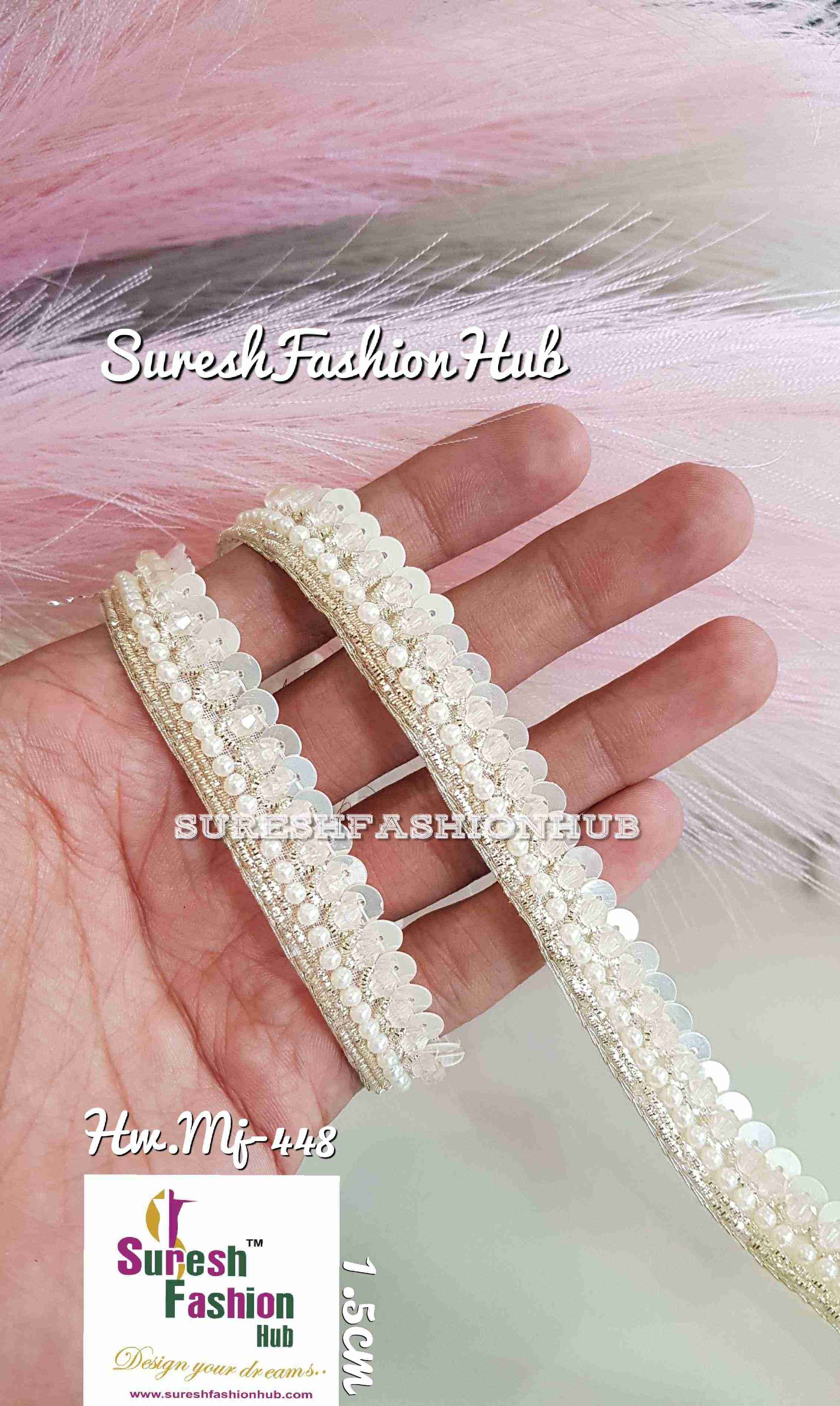 Handmade Decorative Beaded Sequence Trim