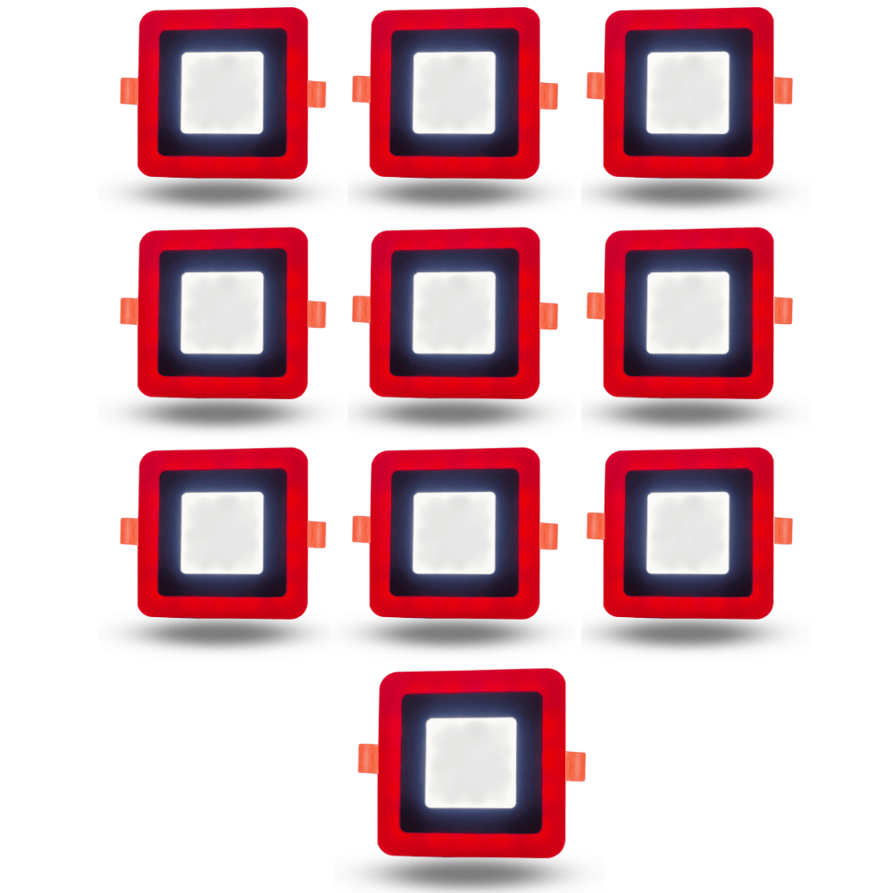 6 Watt (3+3) Square Double Colour LED Conceal Panel Side 3D Effect ...