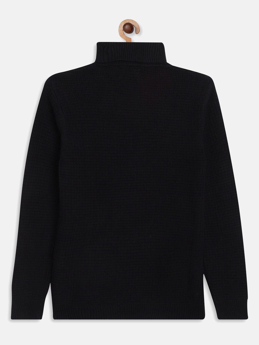 Octave Boys Black Solid Pullover Sweater