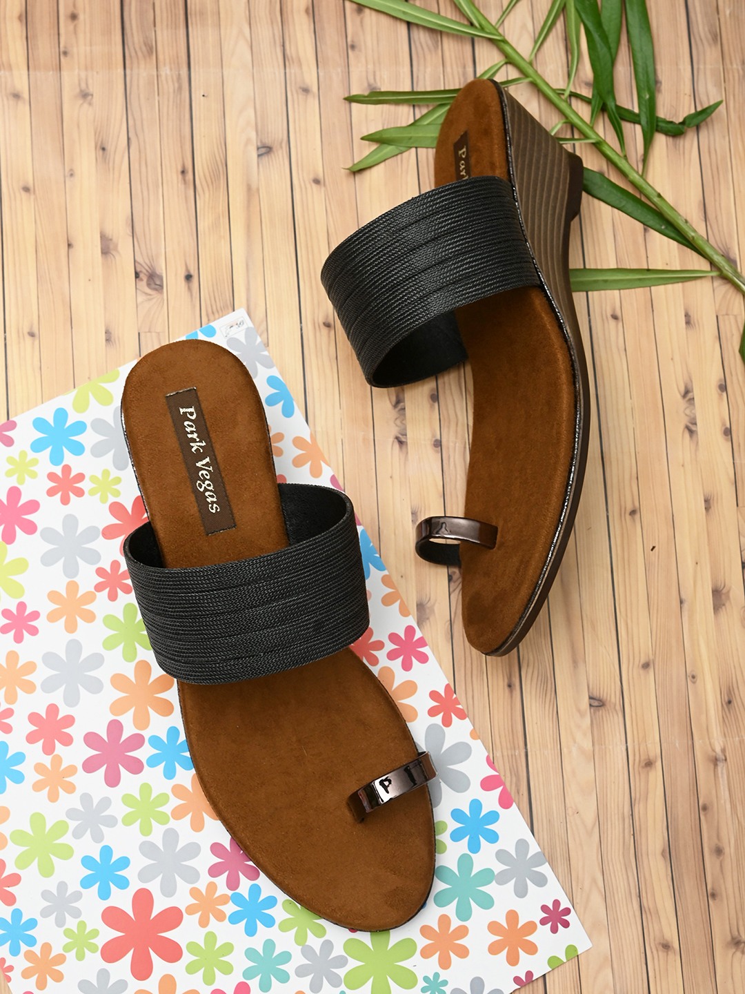 Park Vegas PT G Metal Polyurethane (PU) Open Back Sandals For Women