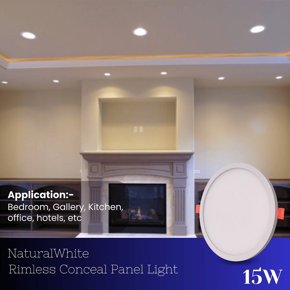 15 Round Led Conceal Light Rimless Border for POP/ Recessed Lighting ...