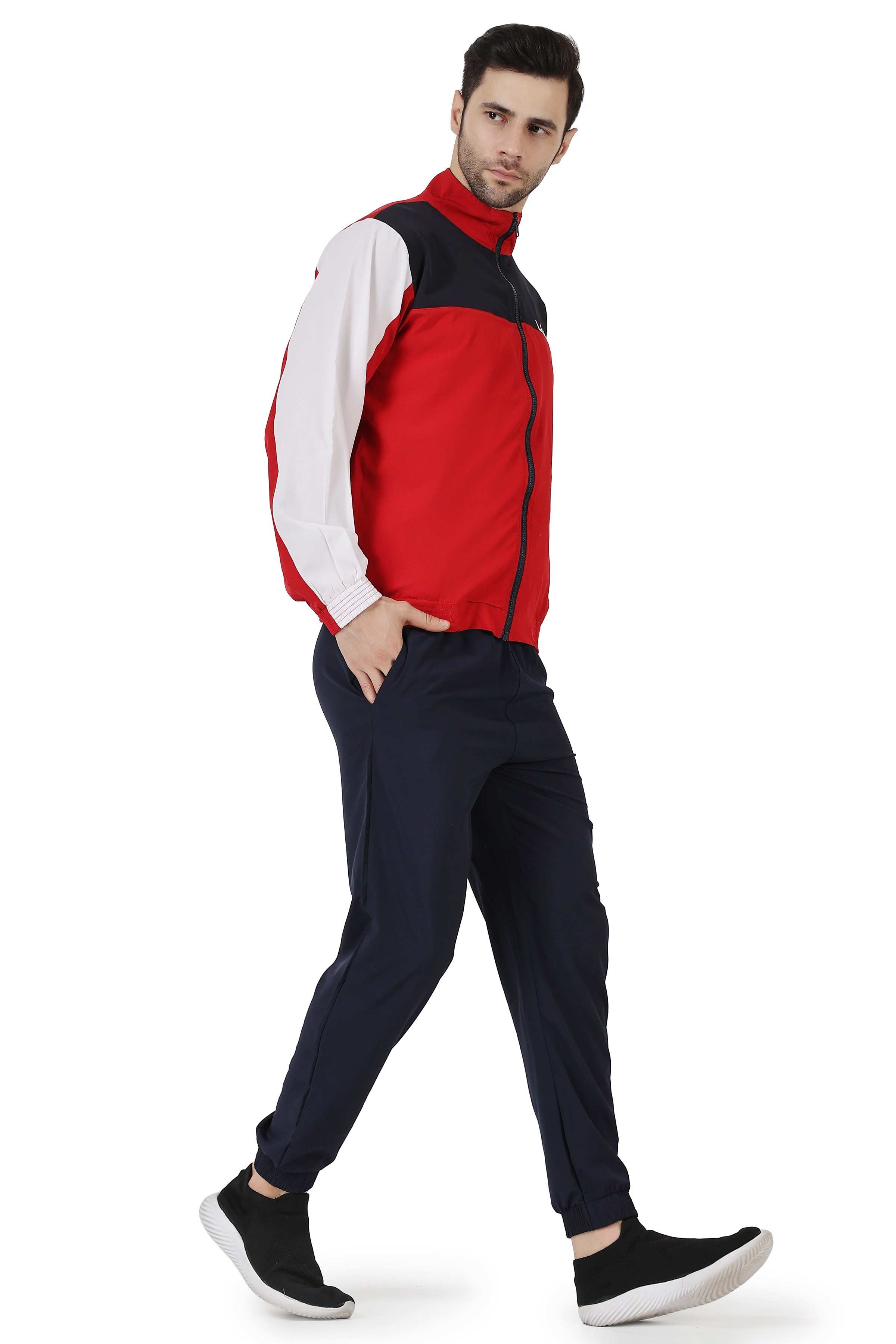 Lace IT Men Tracksuit(Red/White/Blue)