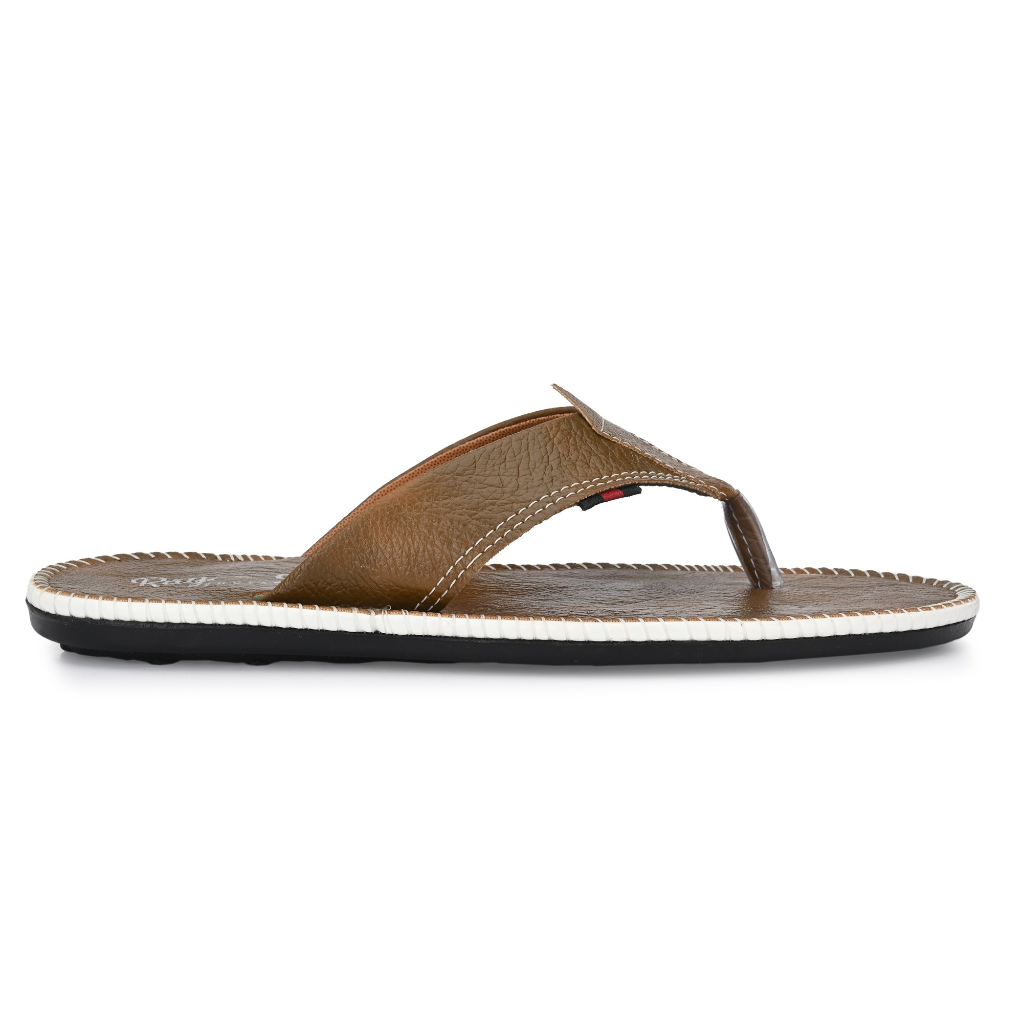 RAY J Brown Slip On Slippers For Men