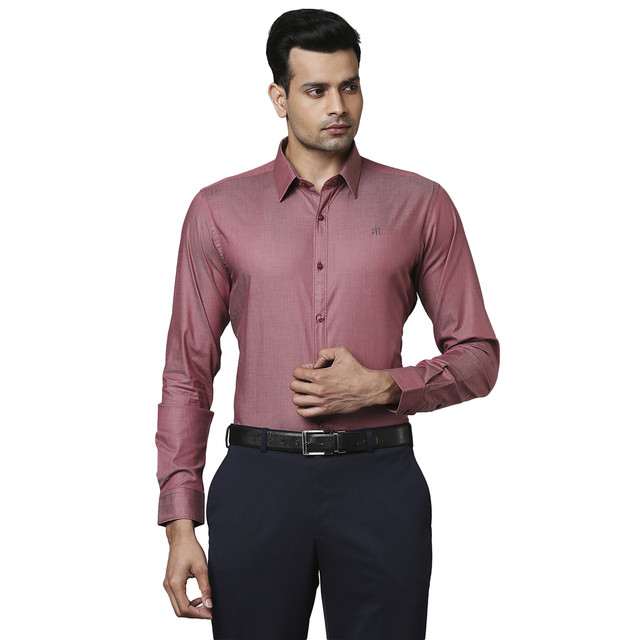 Raymond Men Medium Red Casual Shirt