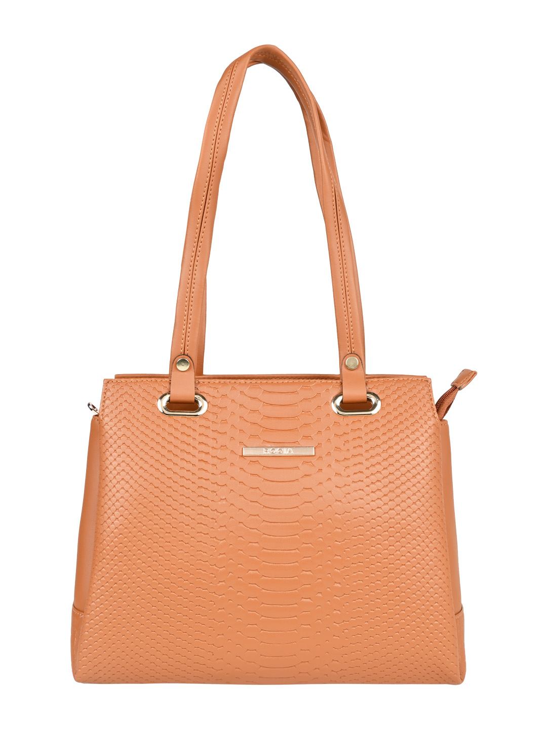 Rocia Tan Women Crocodile Textured Big Bag