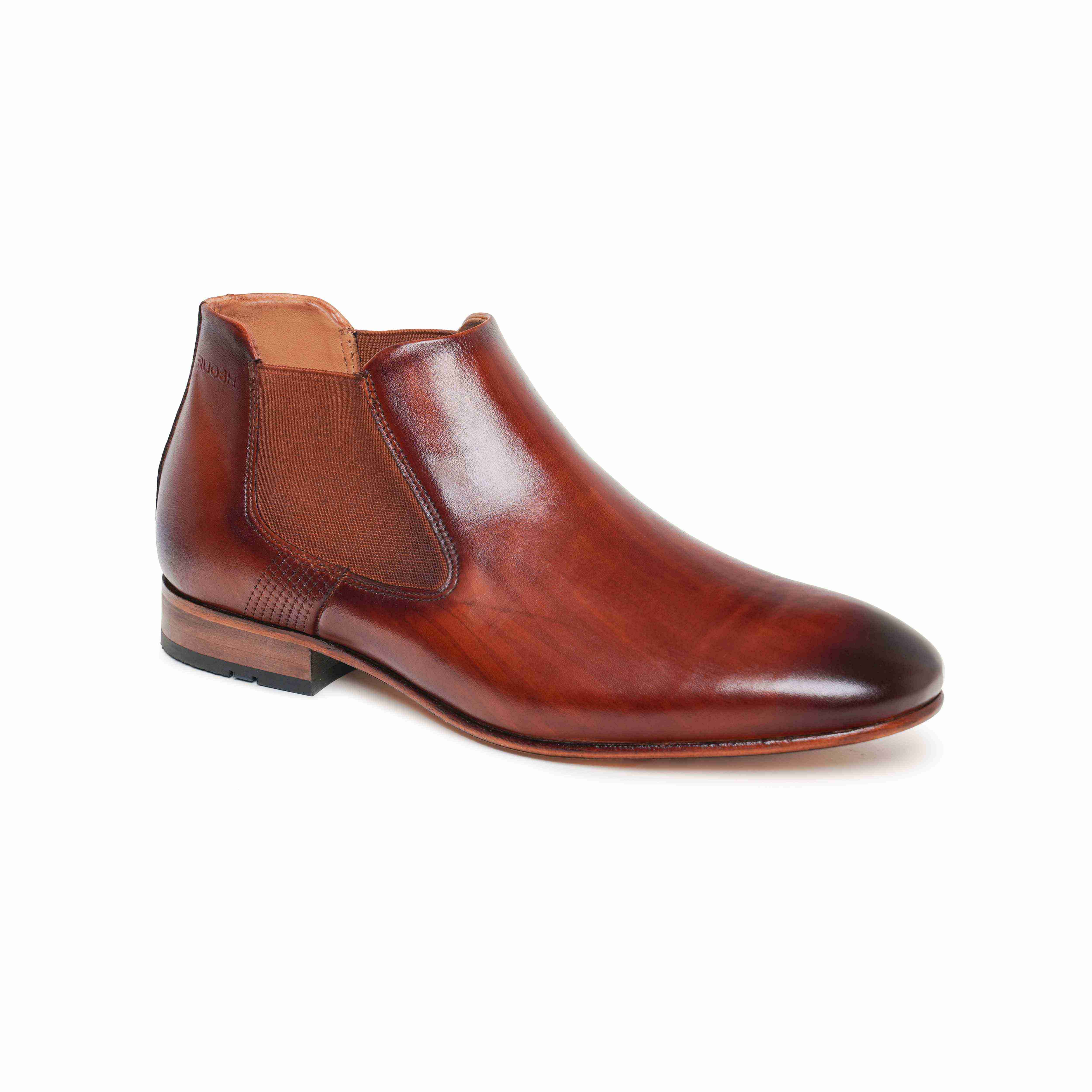 The Tivoli Ruosh Men Tan Handcrafted Chelsea Boot | RUOSH