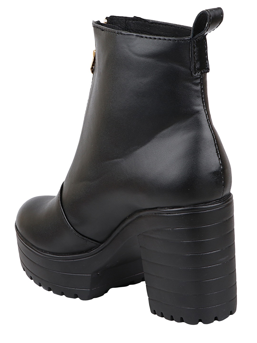 Shoetopia Black Block Heeled Boots