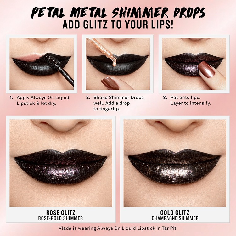 Petal Metal Shimmer Drops (Limited Edition) • Rose Glitz