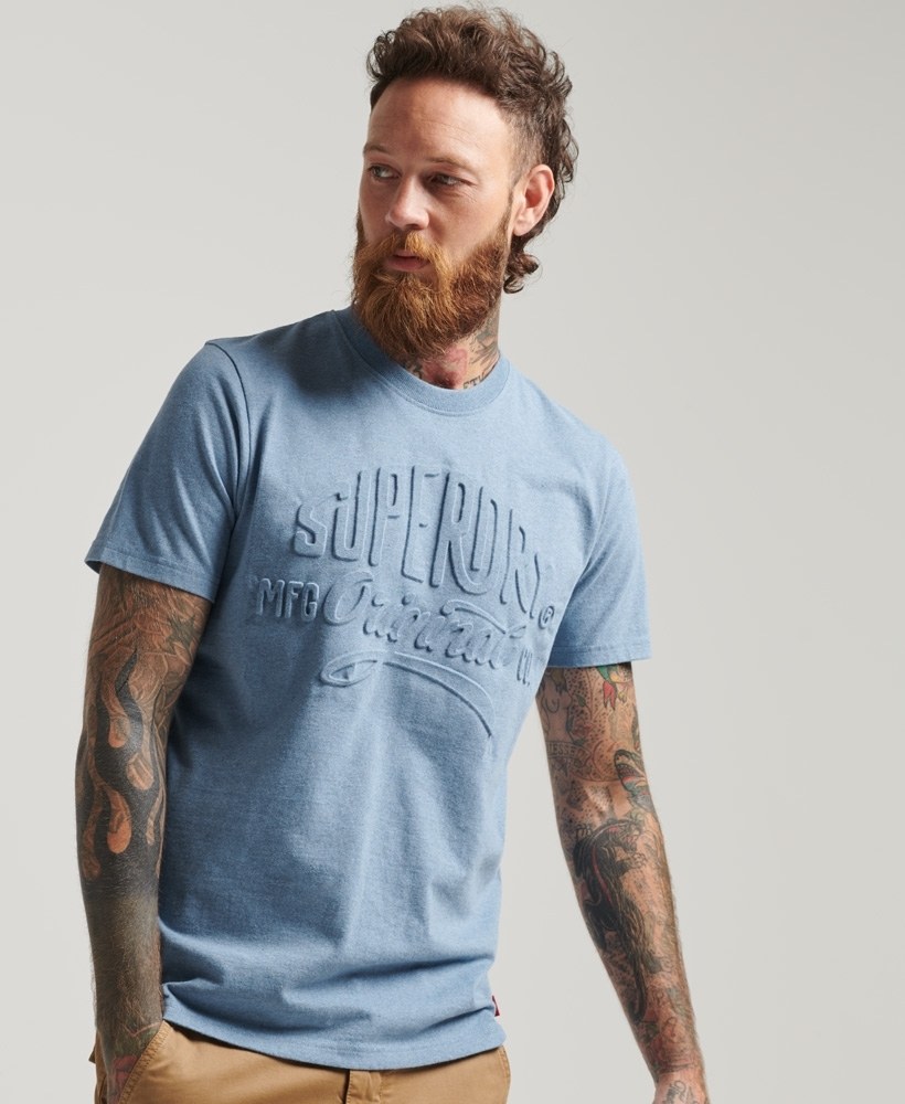 SCRIPT STYLE EMBOSSED T-SHIRT