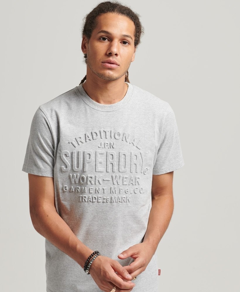 SCRIPT STYLE EMBOSSED T-SHIRT