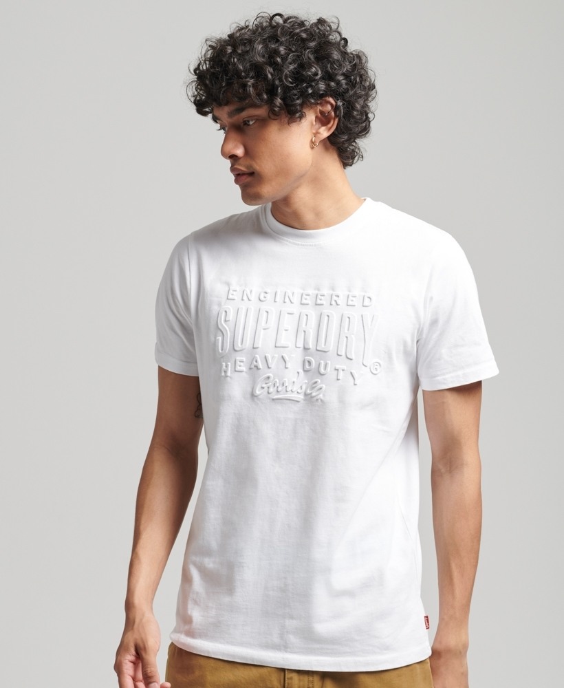 SCRIPT STYLE EMBOSSED T-SHIRT