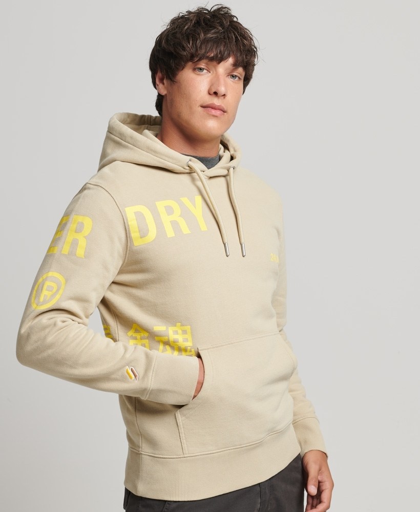 STACKED LOGO PRINT LOOSE HOODIE