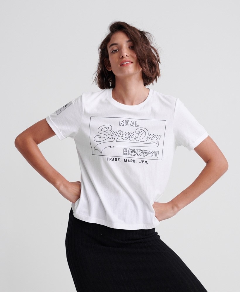 VINTAGE LOGO OUTLINE BOXY T-SHIRT
