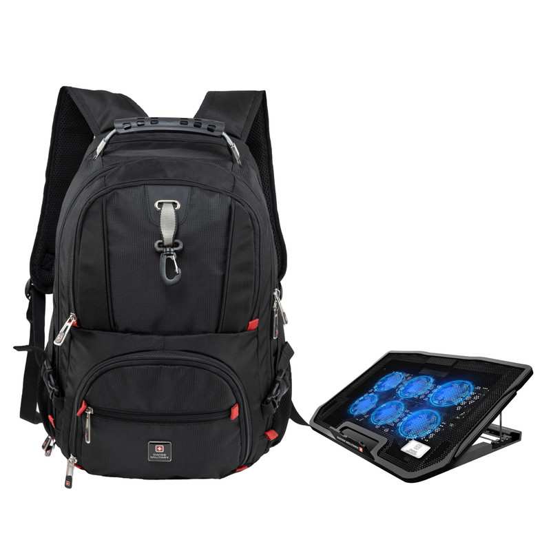Combo Pack of Laptop Backpack with Laptop Cooling Flexi Stand (LBP77+LCF01)