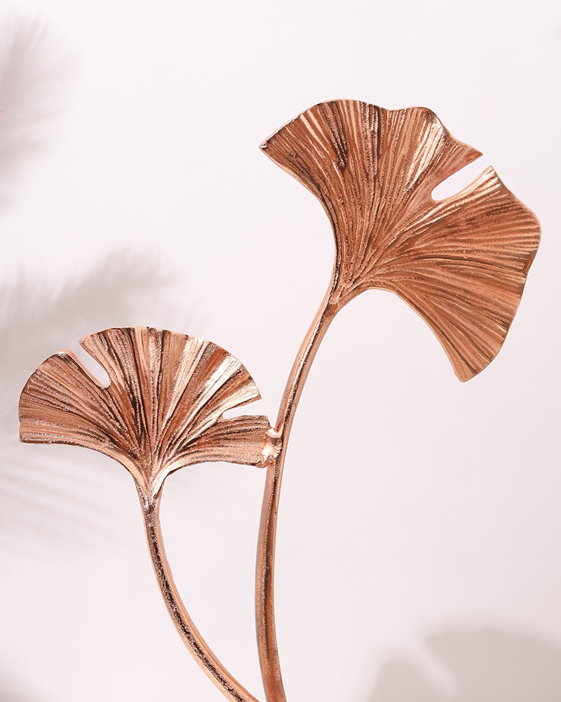 Order Happiness Metal Decorative Leaf Table Top Showpiece For Home ...