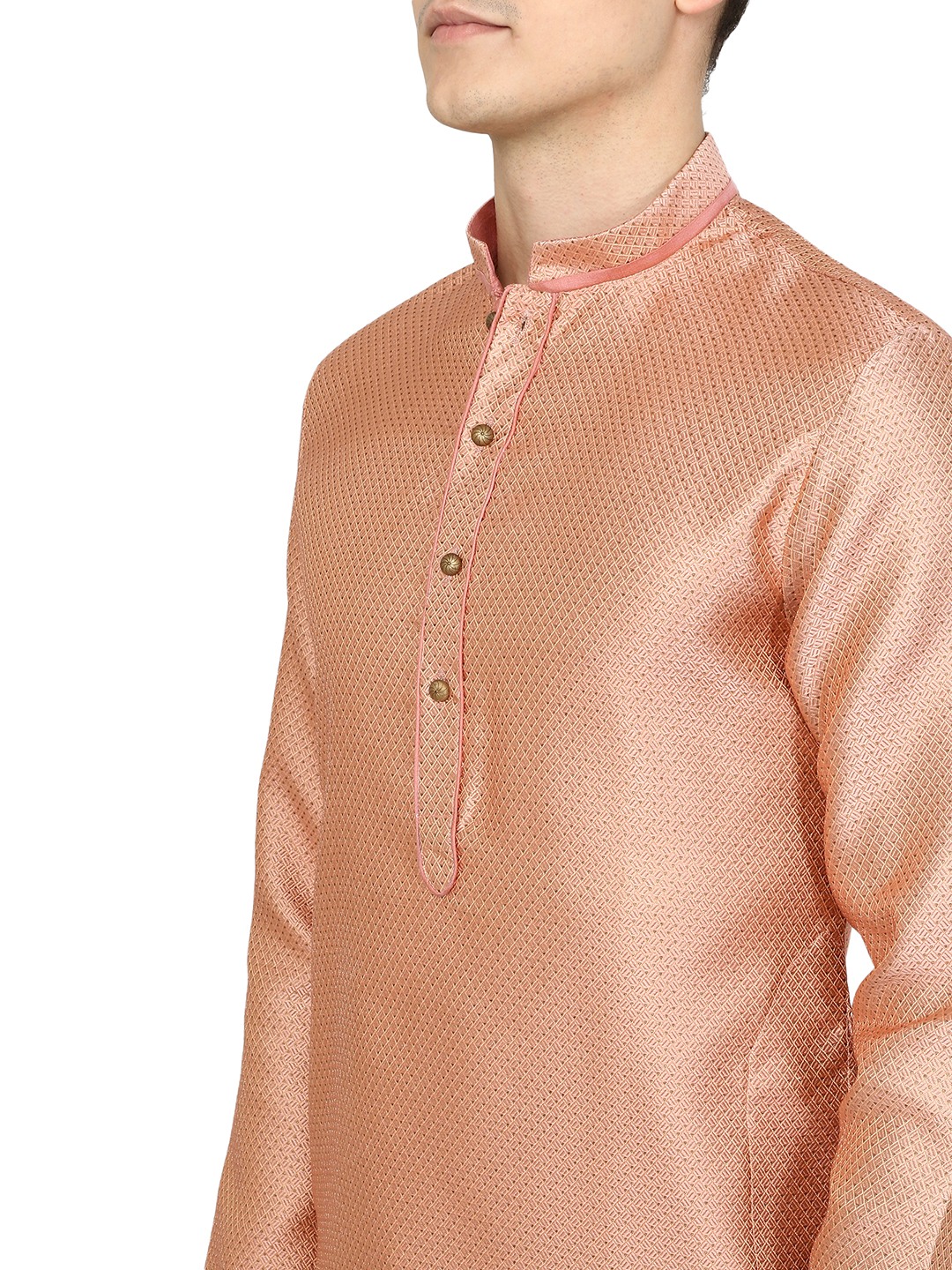 Dusty Peach Texture Kurta