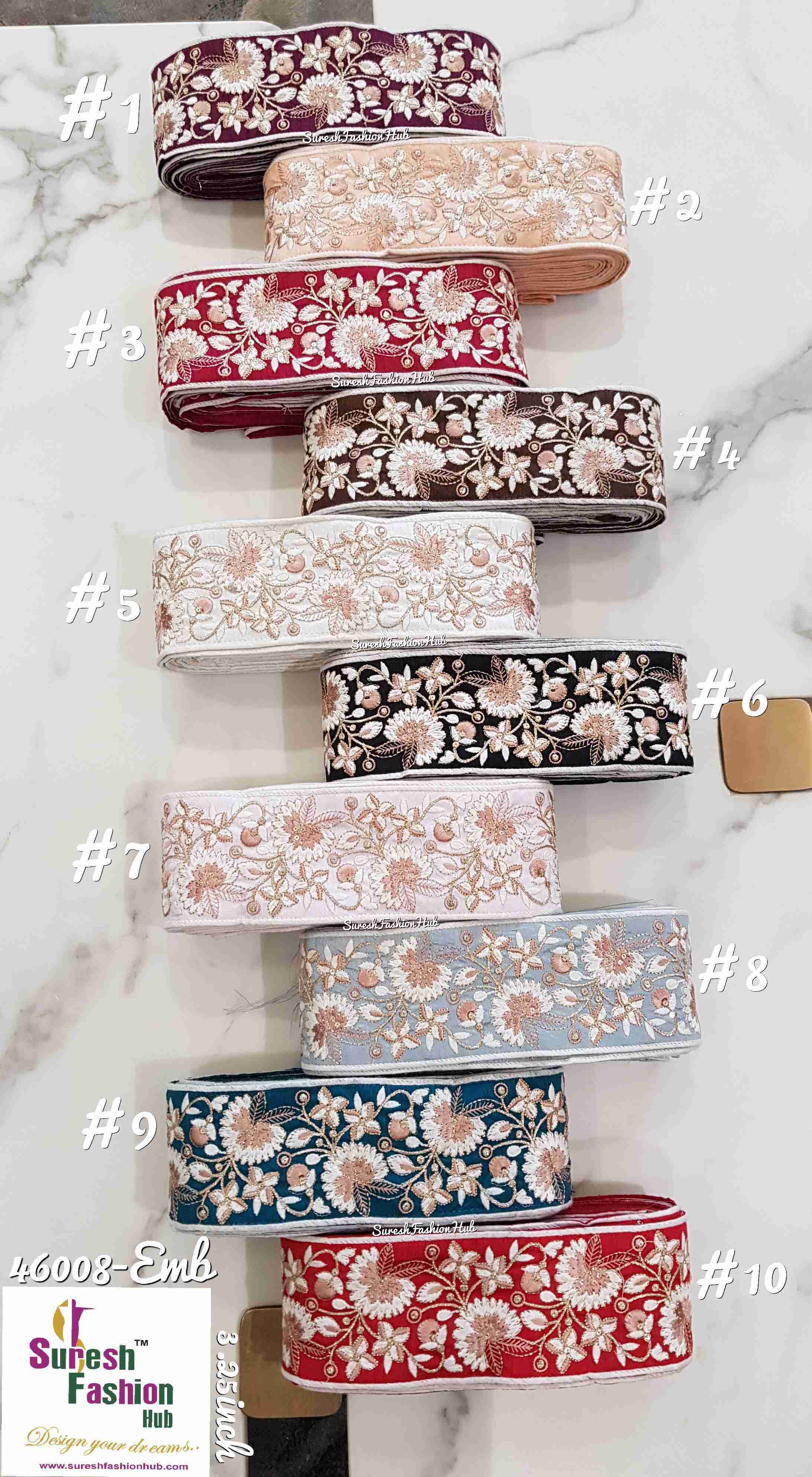 Baby Pink Color Ethereal Blooms Lace Collection - Designer Laces ...